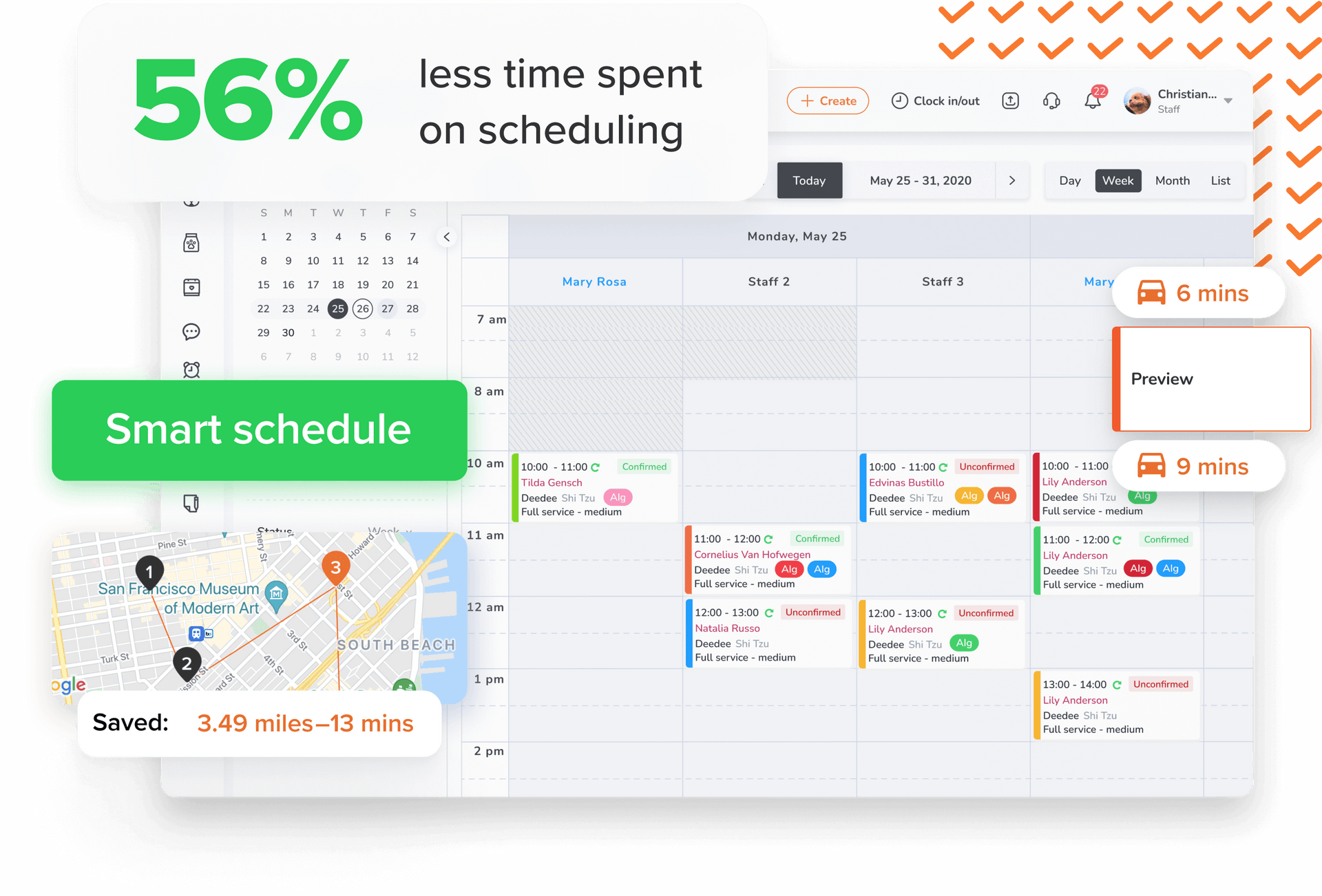 MoeGo Smart Schedule for Repeat Appointment
