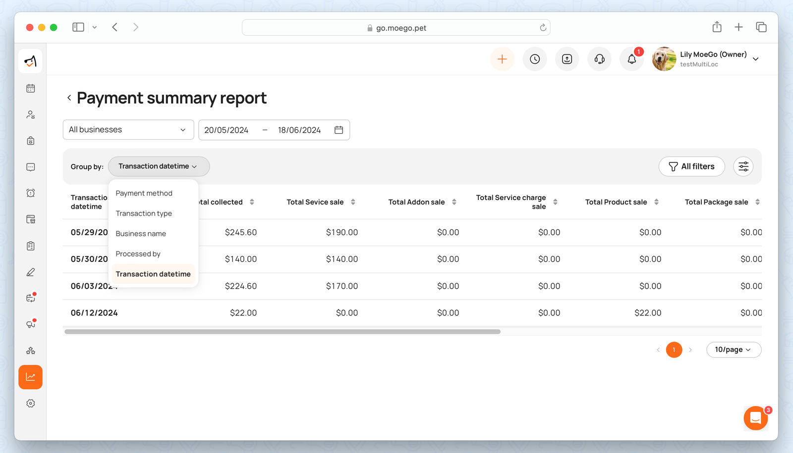 MoeGo Insights - Report Metric Definition